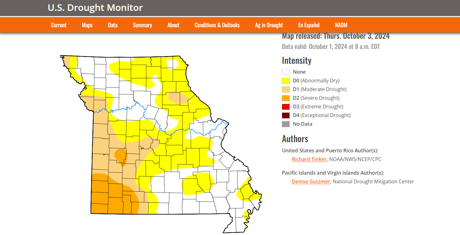 Drought conditions improve in southern Missouri due to Hurricane Helene ...